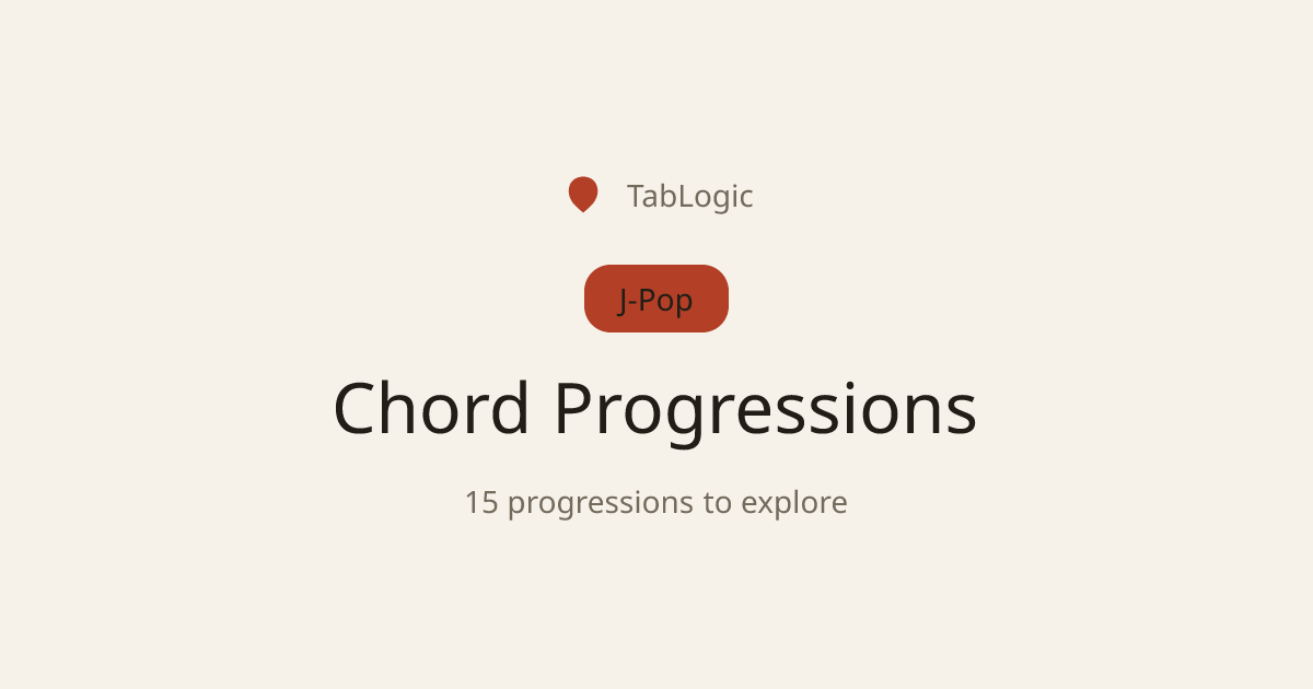 J Pop Chords And Chord Progressions For Guitar Tablogic
