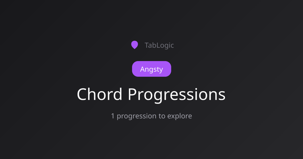 1 Angsty Chord Progressions for Guitar | Play & Learn | TabLogic